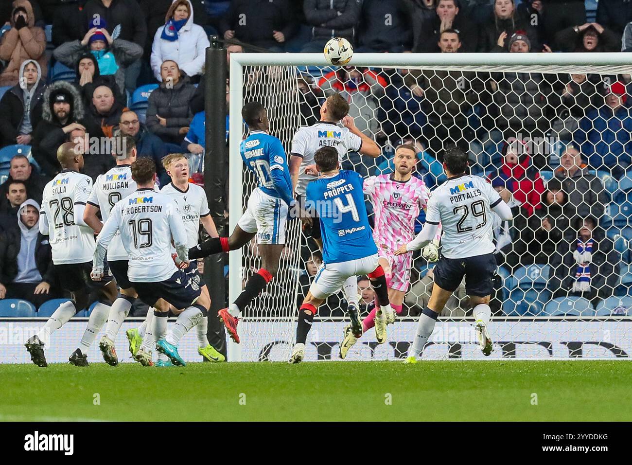 Glasgow, UK. 21st Dec, 2024. Rangers played Dundee at Ibrox stadium in ...