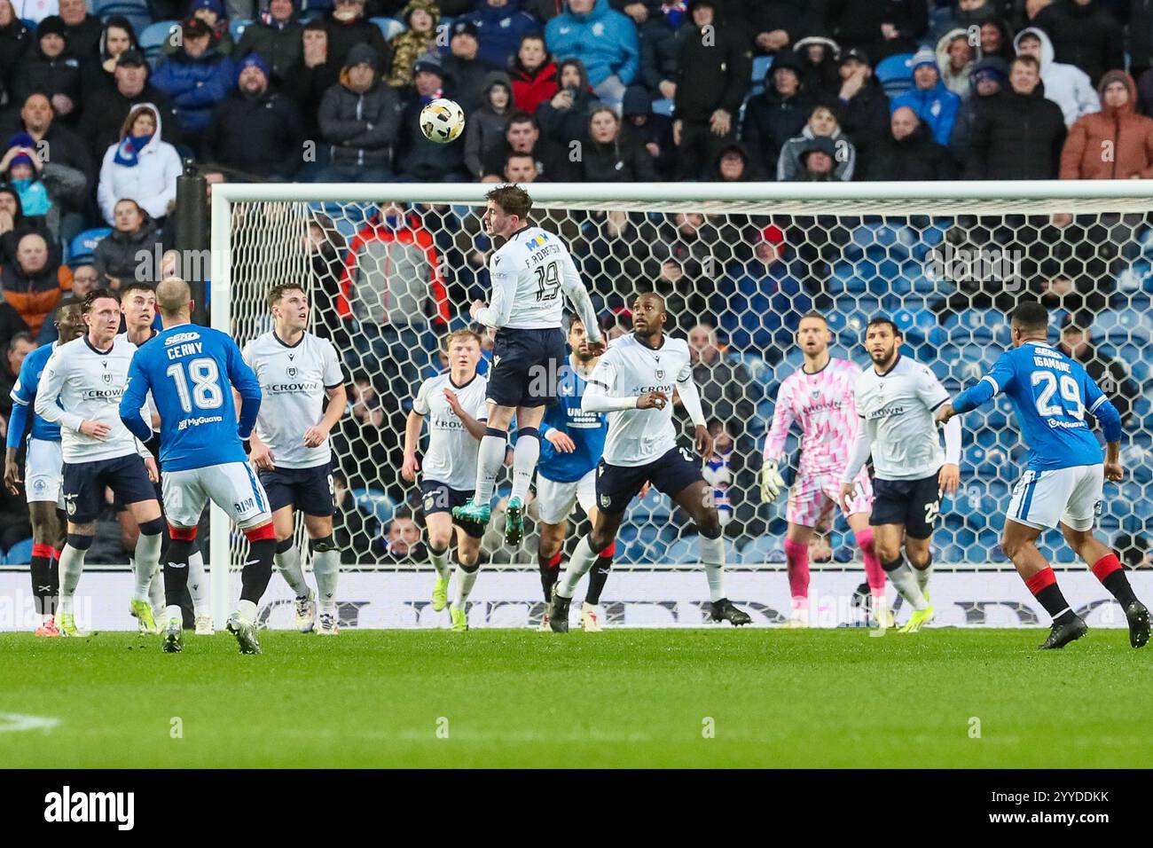 Glasgow, UK. 21st Dec, 2024. Rangers played Dundee at Ibrox stadium in ...