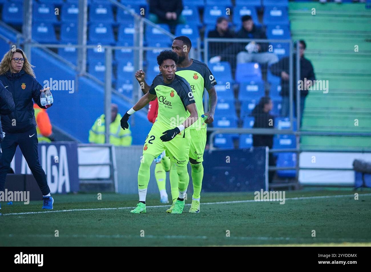 Spanish La Liga EA Sports soccer match Getafe vs Mallorca at Coliseum ...