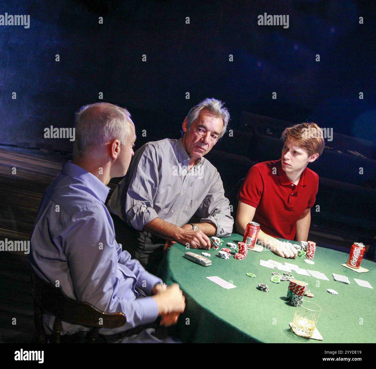 l-r: Malcolm Sinclair (Stephen), Roger Lloyd Pack (Ash), Samuel Barnett ...