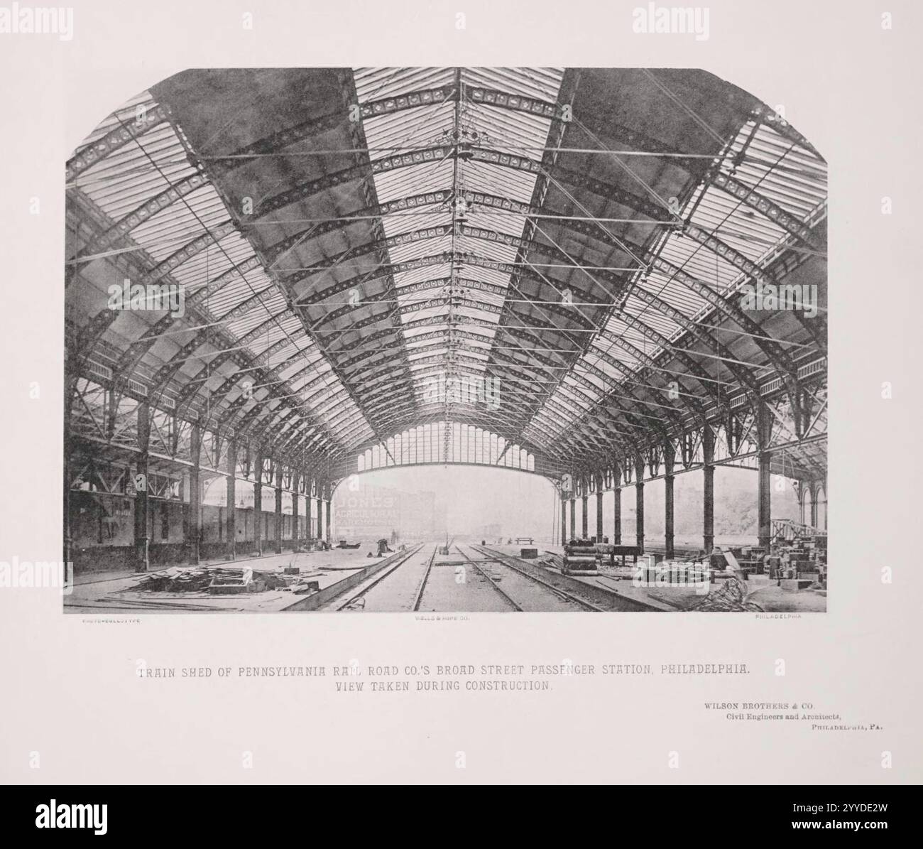 Train Shed Of Pennsylvania Railroad Co.’s Broad Street Passenger Station, Philadelphia. View ...
