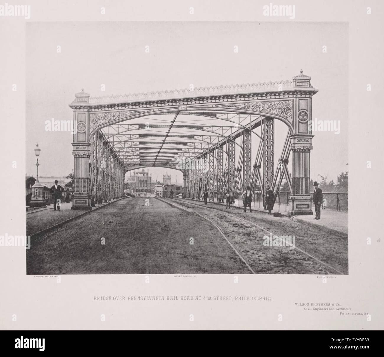 Bridge Over Pennsylvania Railroad At 41st Street, Philadelphia. Archive ...