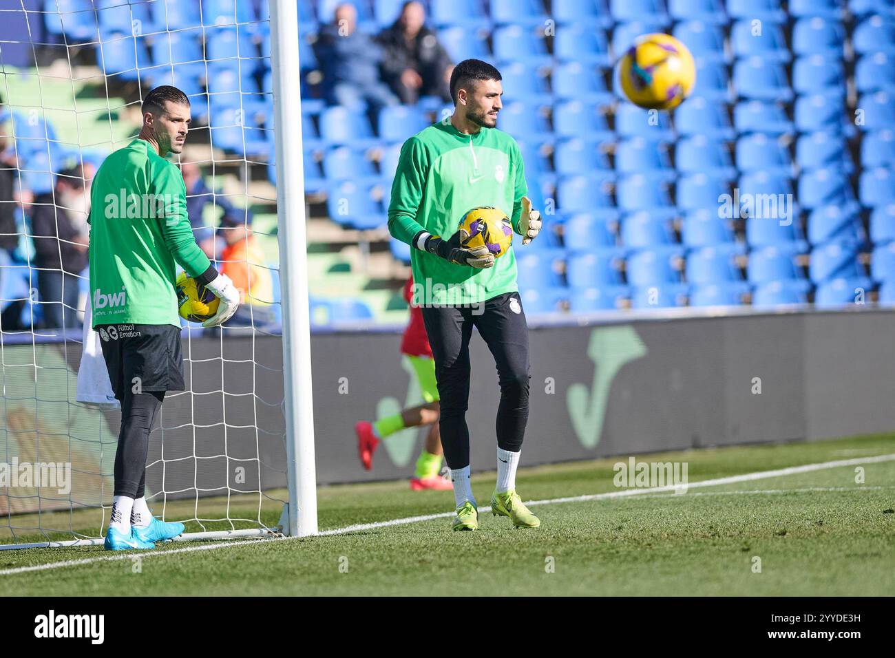 Spanish La Liga EA Sports soccer match Getafe vs Mallorca at Coliseum ...