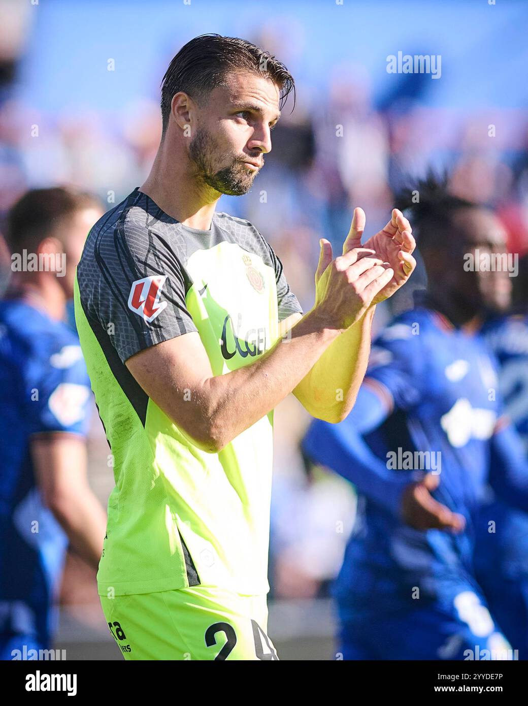 Spanish La Liga EA Sports soccer match Getafe vs Mallorca at Coliseum ...