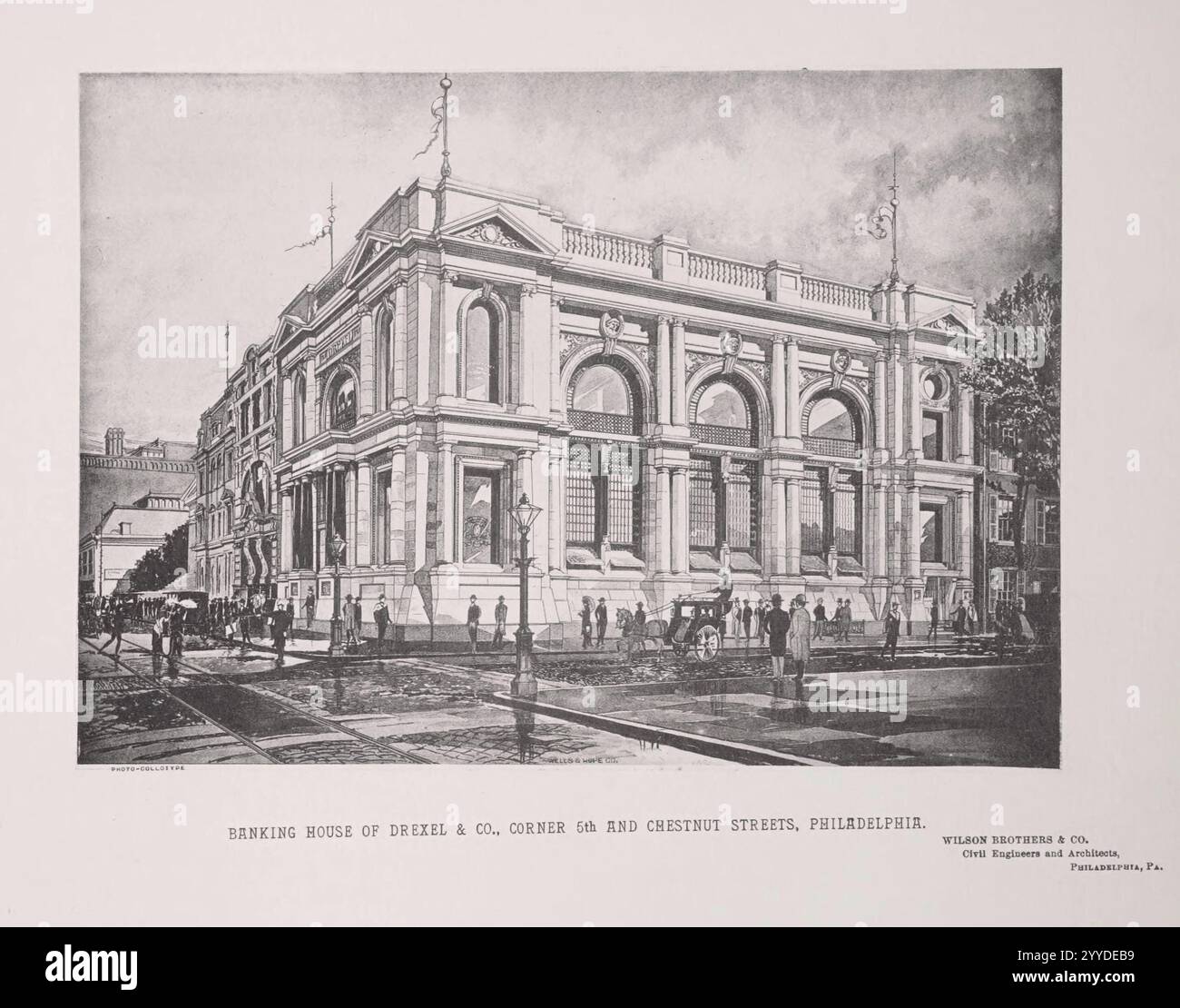 Banking House Of Drexel &co. Corner 5th and Chestnut Streets ...