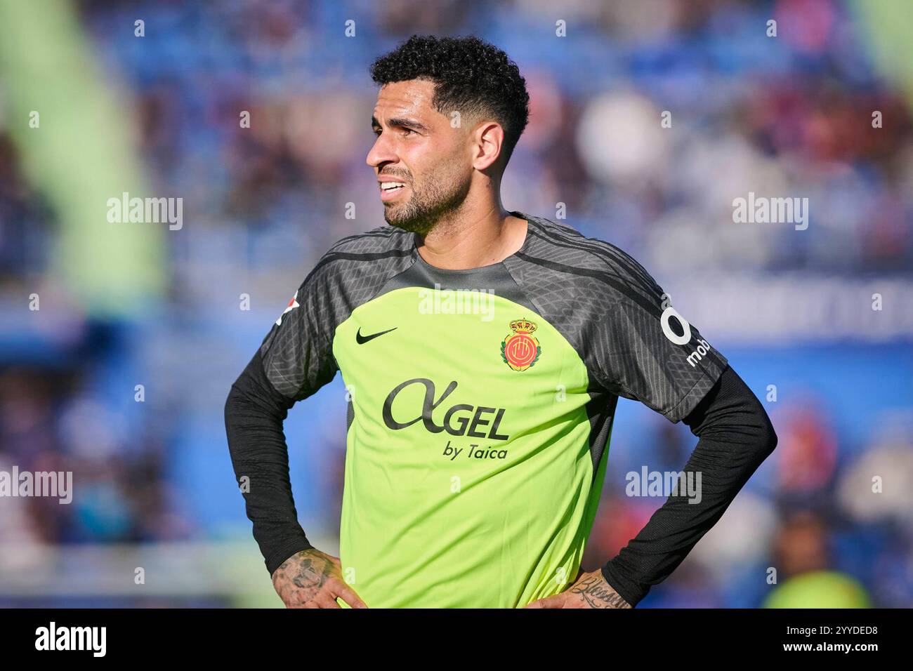 Spanish La Liga EA Sports soccer match Getafe vs Mallorca at Coliseum ...