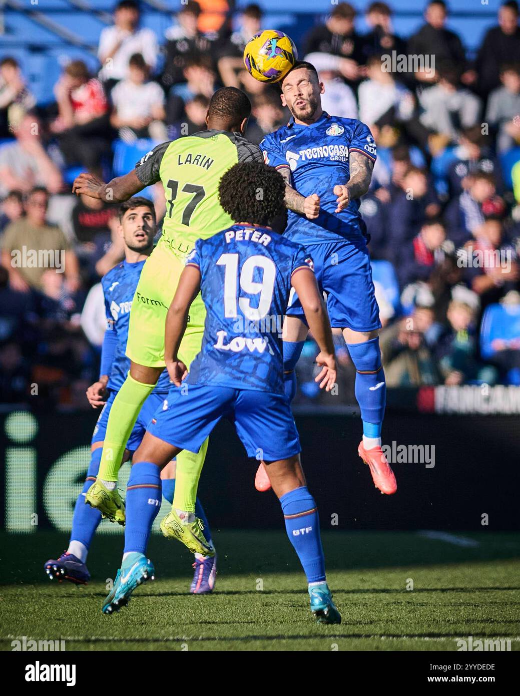 Spanish La Liga EA Sports soccer match Getafe vs Mallorca at Coliseum ...