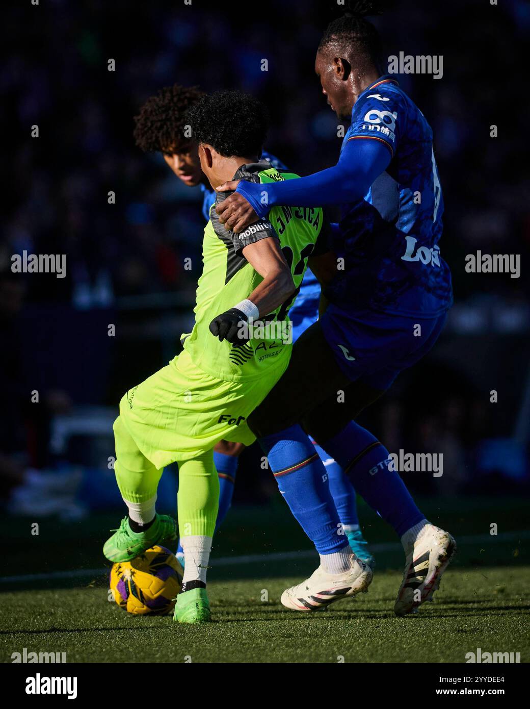 Spanish La Liga EA Sports soccer match Getafe vs Mallorca at Coliseum ...