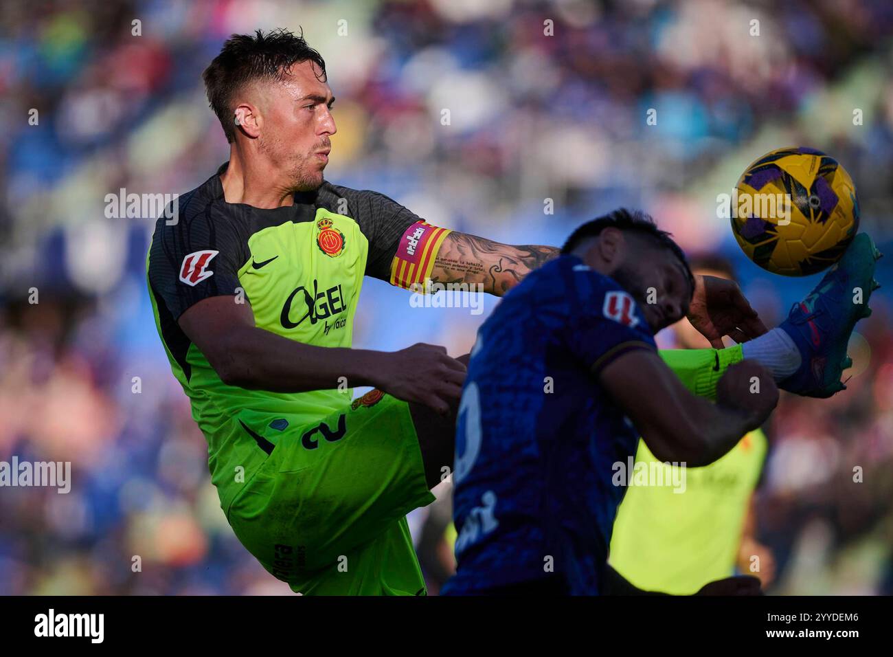 Spanish La Liga EA Sports soccer match Getafe vs Mallorca at Coliseum ...