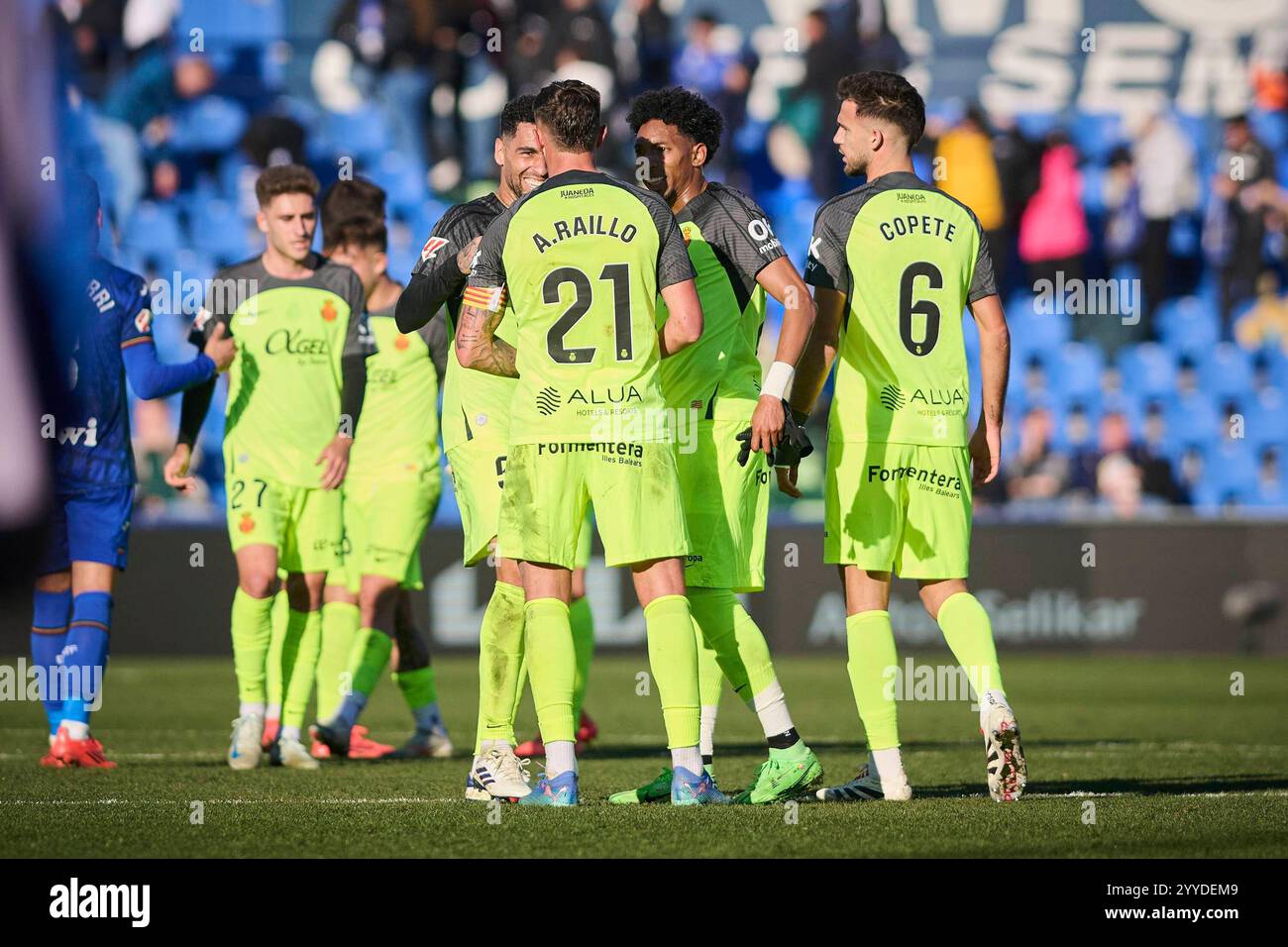 Spanish La Liga EA Sports soccer match Getafe vs Mallorca at Coliseum ...