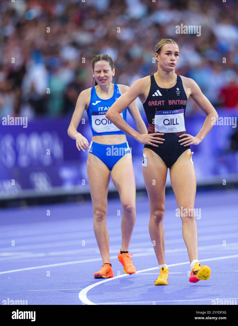 Phoebe Gill participating in the 800 meters at the Paris 2024 Olympic ...