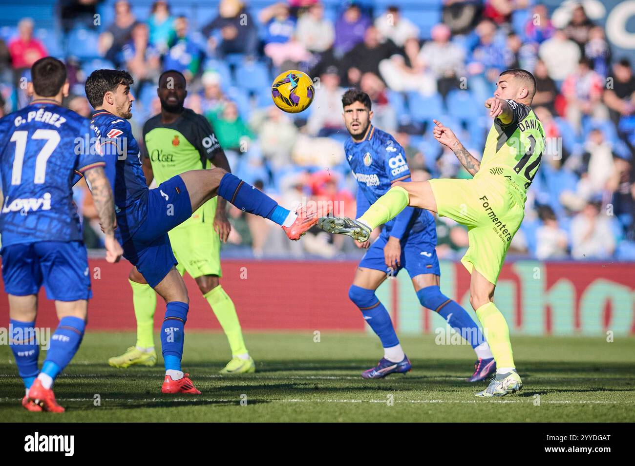 Spanish La Liga EA Sports soccer match Getafe vs Mallorca at Coliseum ...