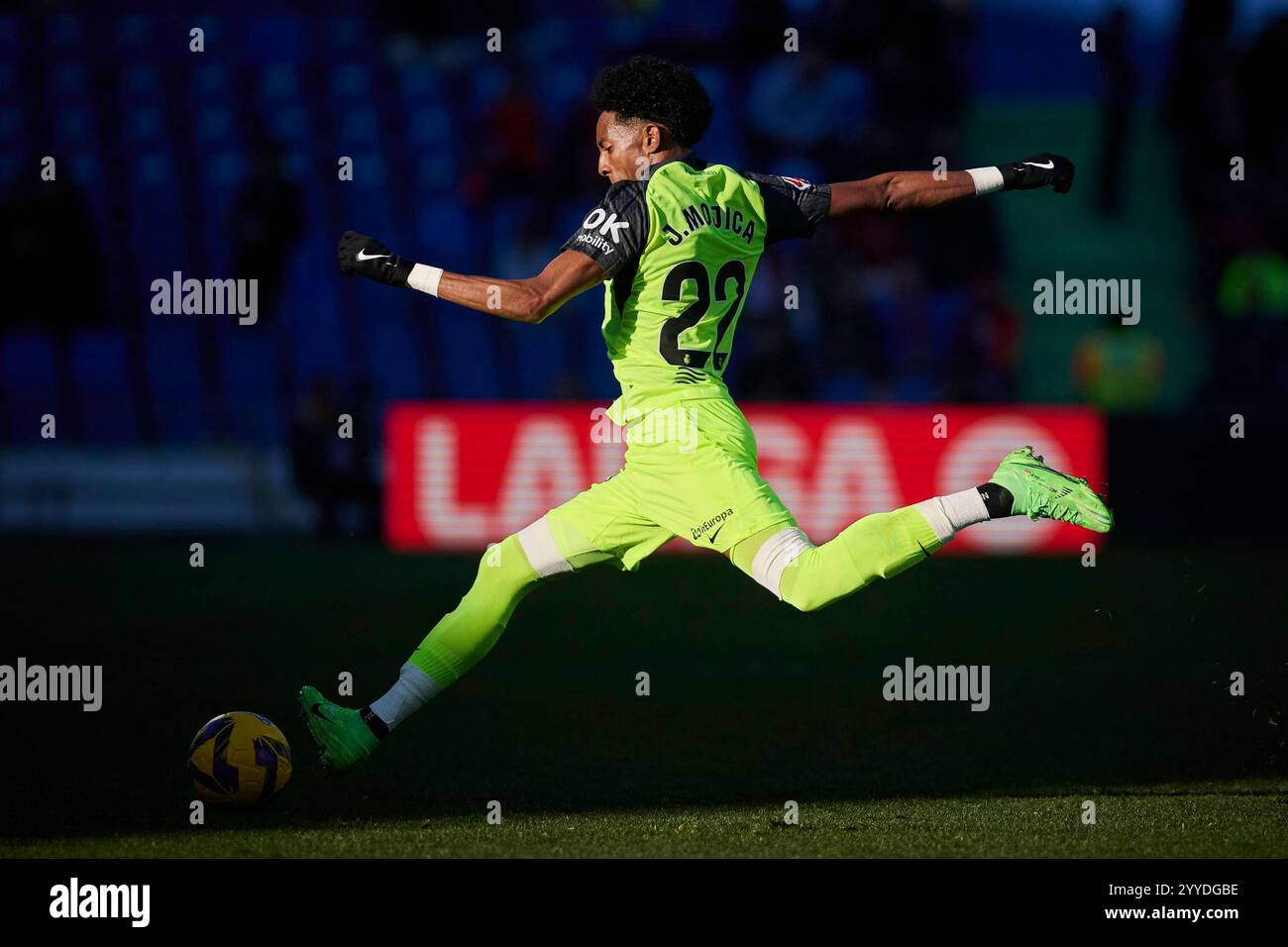Spanish La Liga EA Sports soccer match Getafe vs Mallorca at Coliseum ...