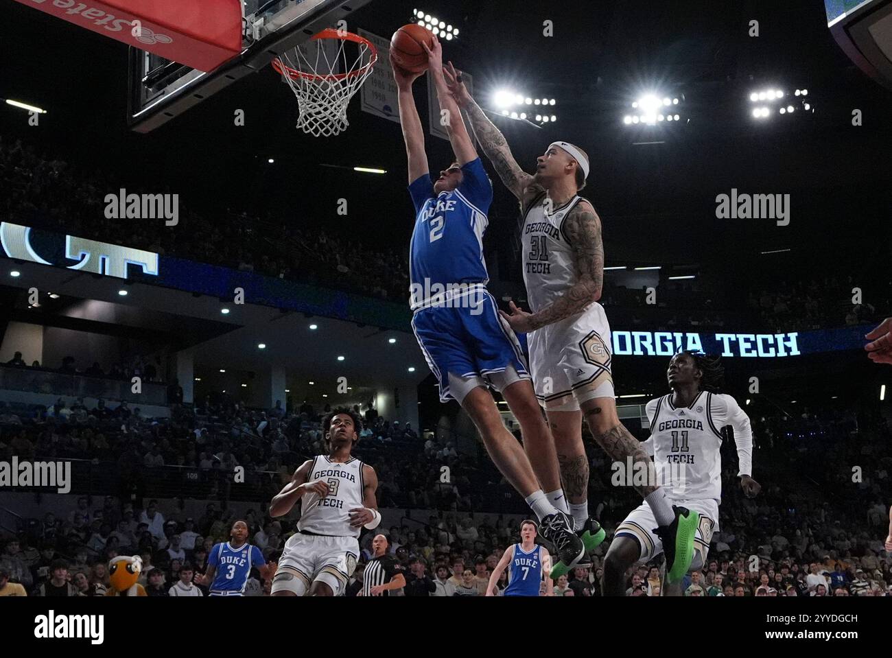 Duke guard Cooper Flagg (2) shoots and scores against Georgia Tech ...
