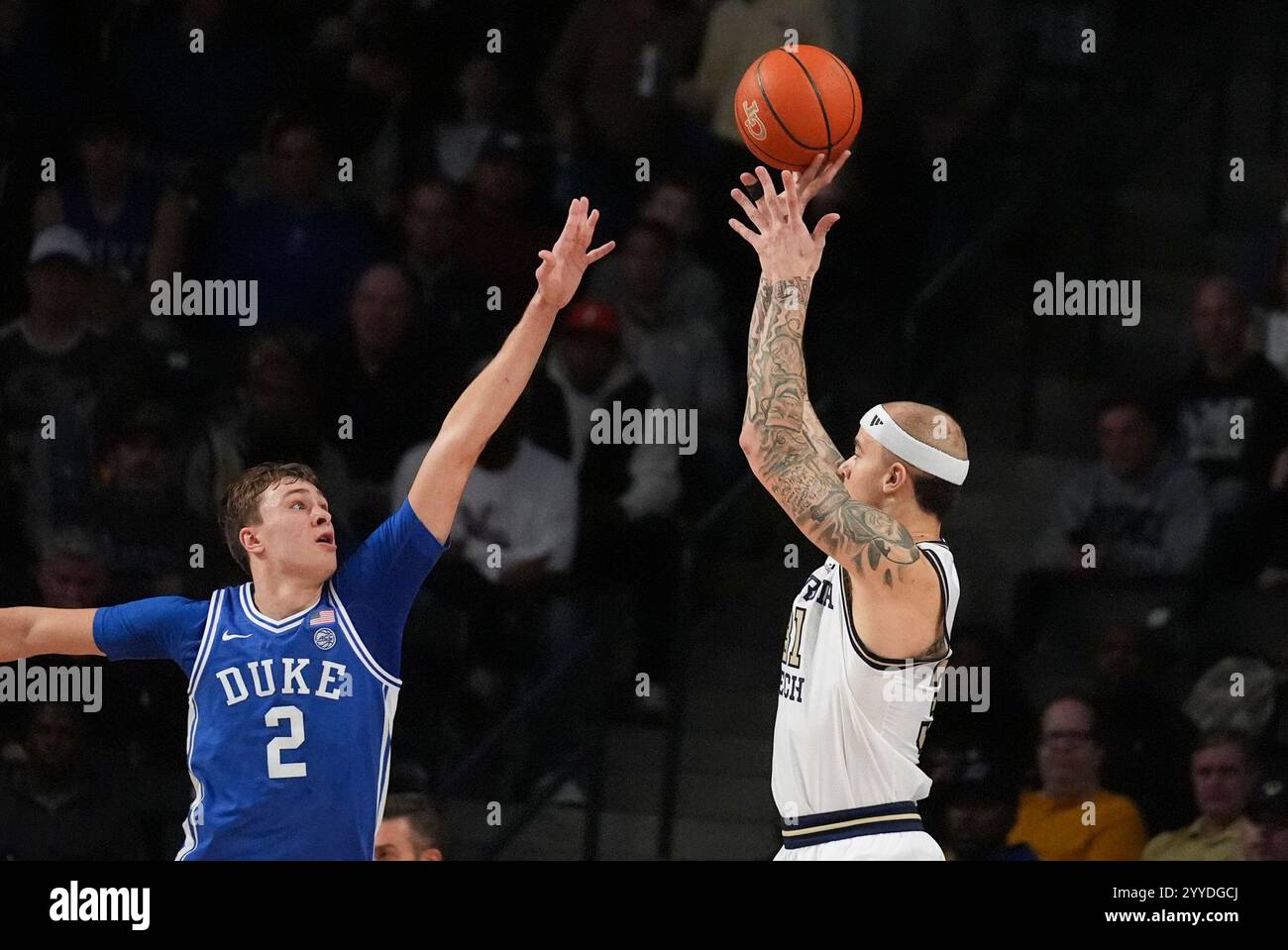 Georgia Tech forward Duncan Powell (31) shoots and scores against Duke ...