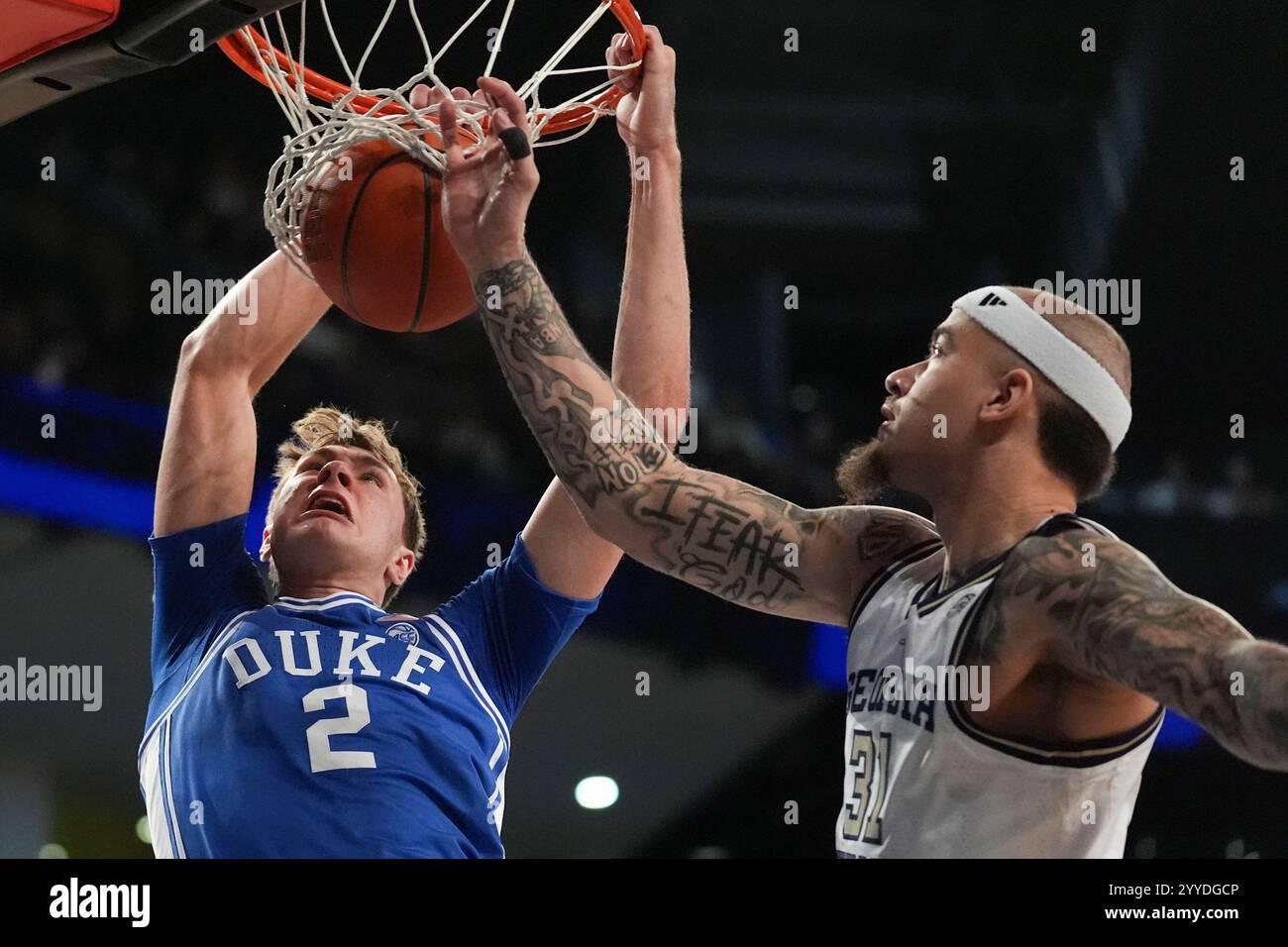 Duke guard Cooper Flagg (2) shoots and scores against Georgia Tech ...