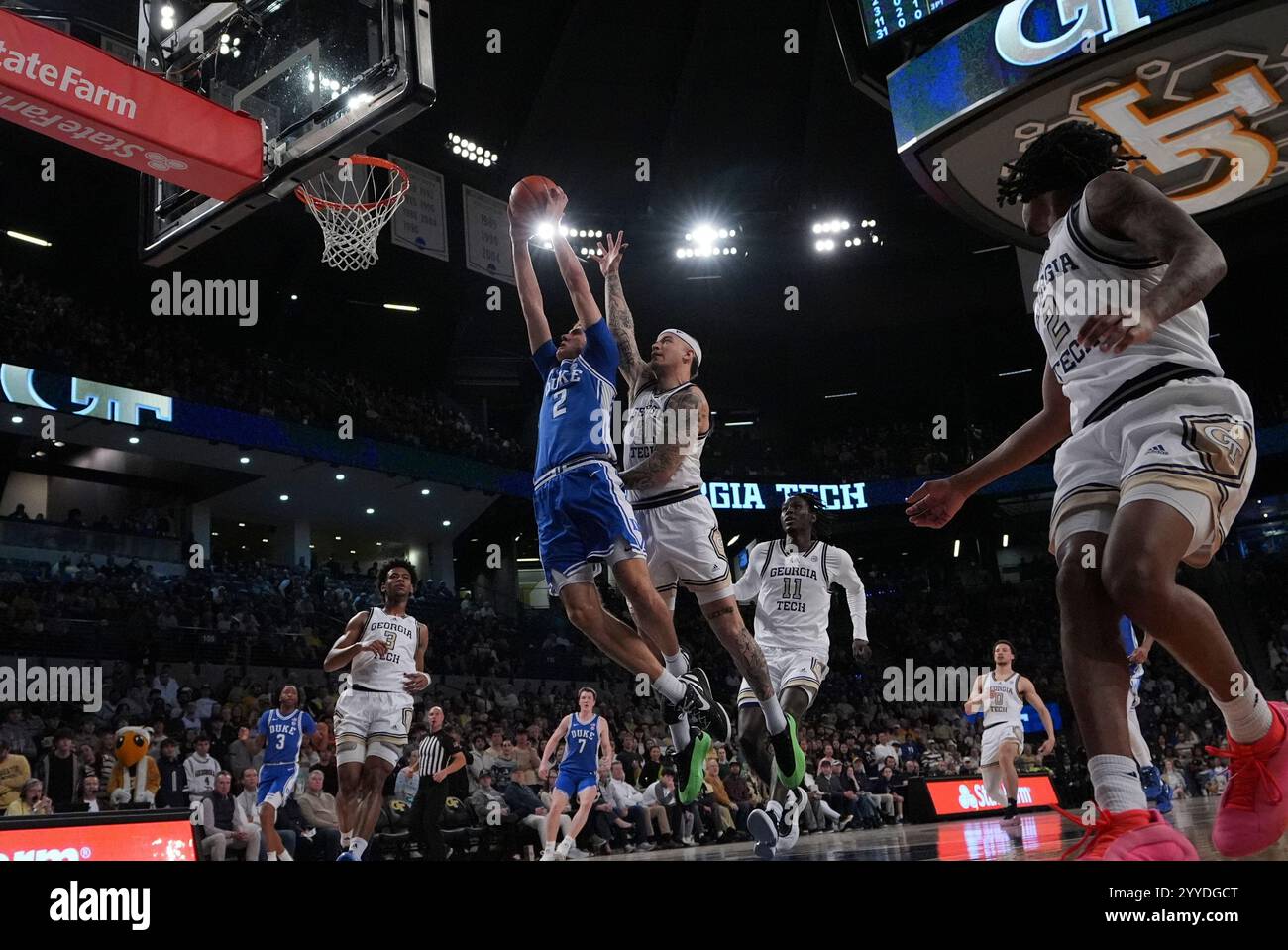 Duke guard Cooper Flagg (2) shoots and scores against Georgia Tech ...