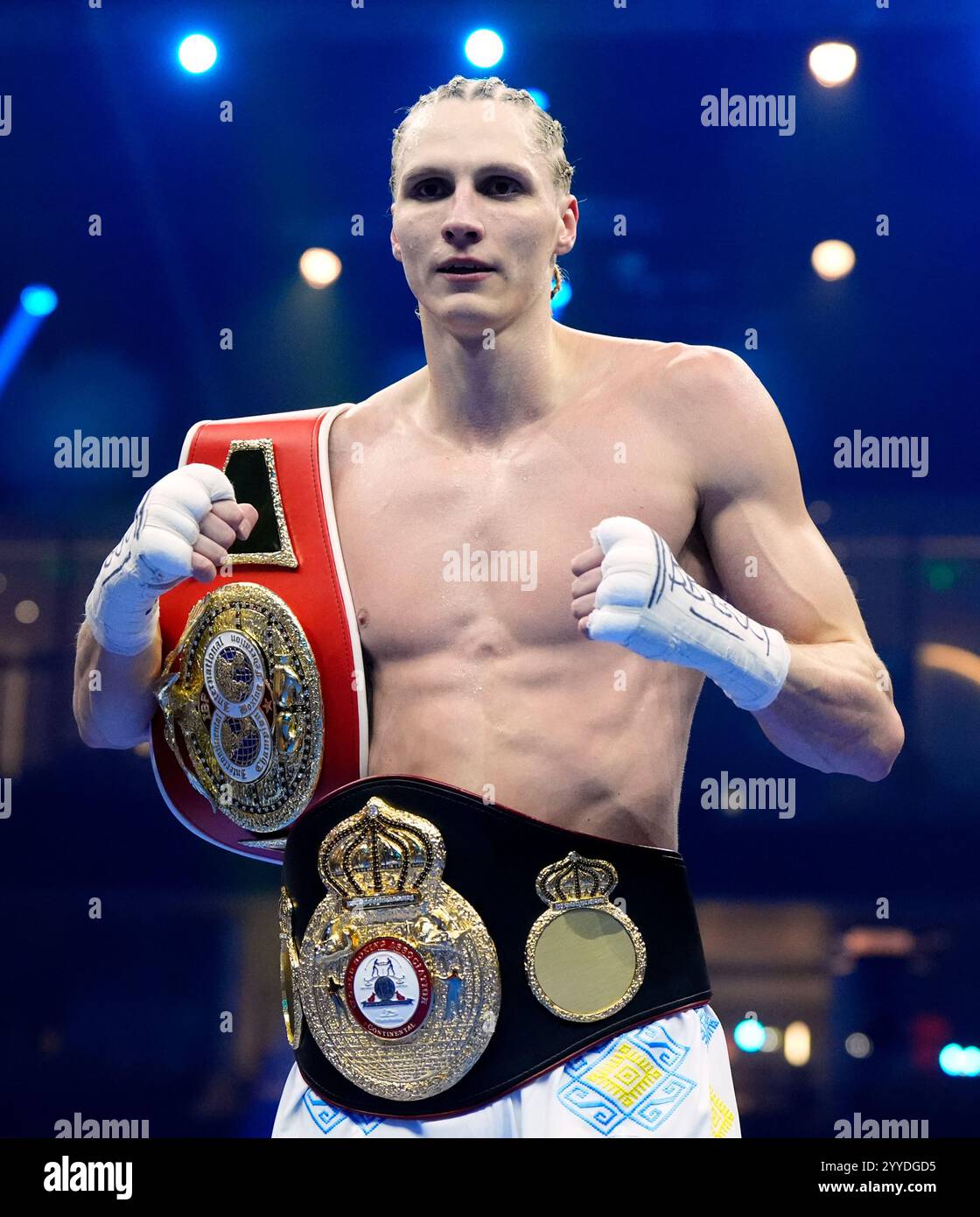 Daniel Lapin celebrates victory against Dylan Colin following the WBA ...