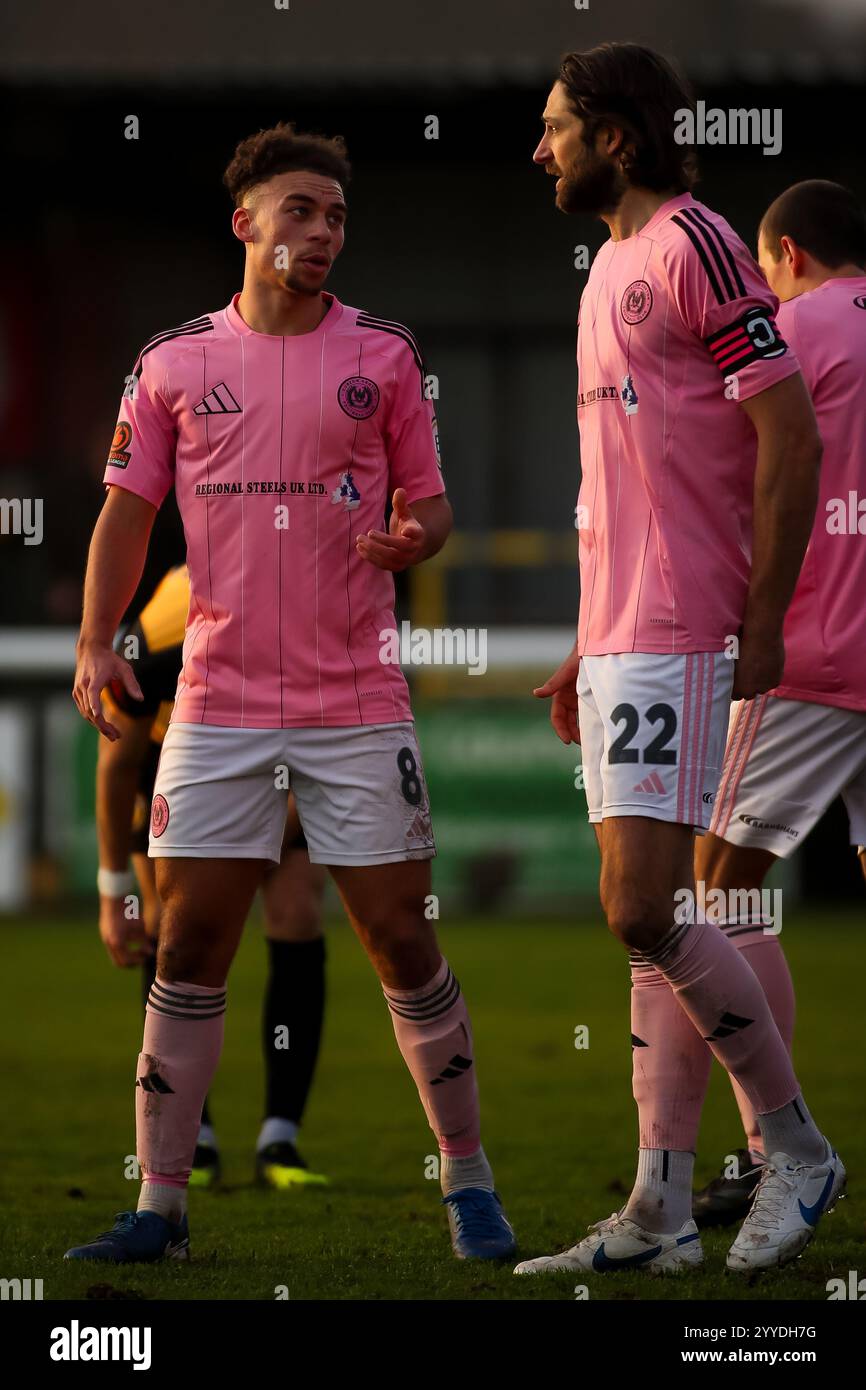 Isaac Sinclair and Adam Barton of Curzon Ashton during the National ...
