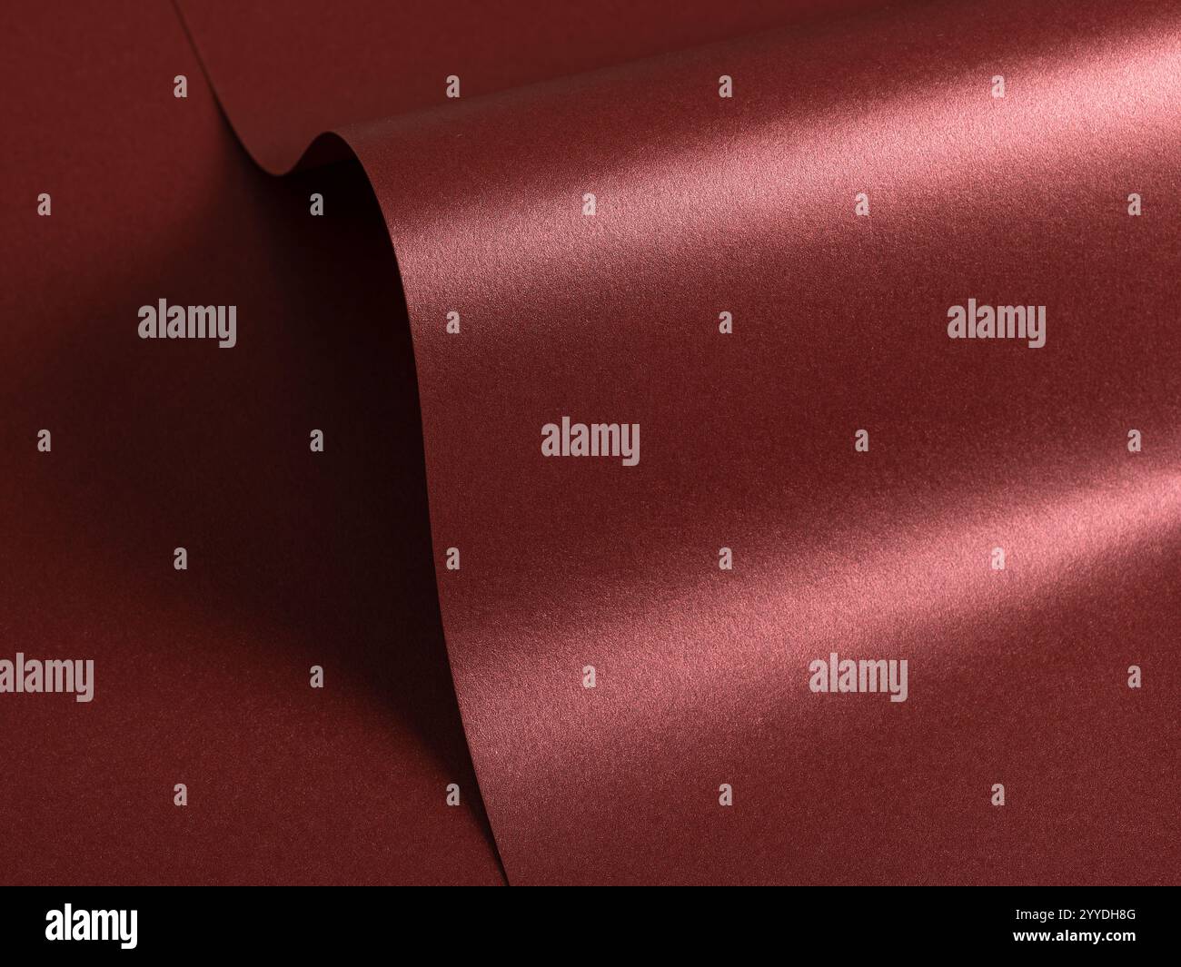 Burgundy red metallic paper texture with a pearlescent sheen and wavy ...