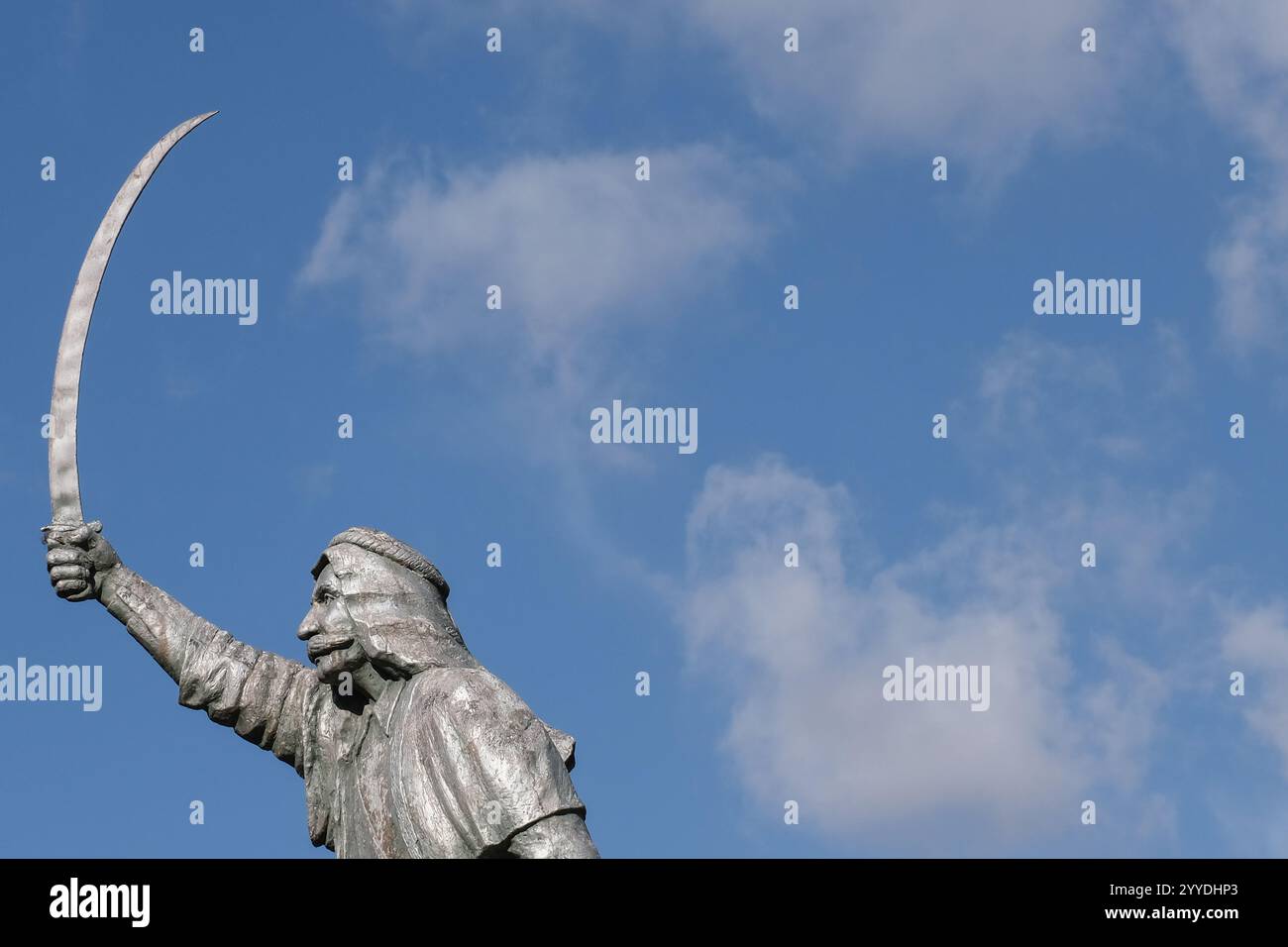 Majdal Shams, Israel. 20th Dec, 2024. A Statue in Majdal Shams displays ...