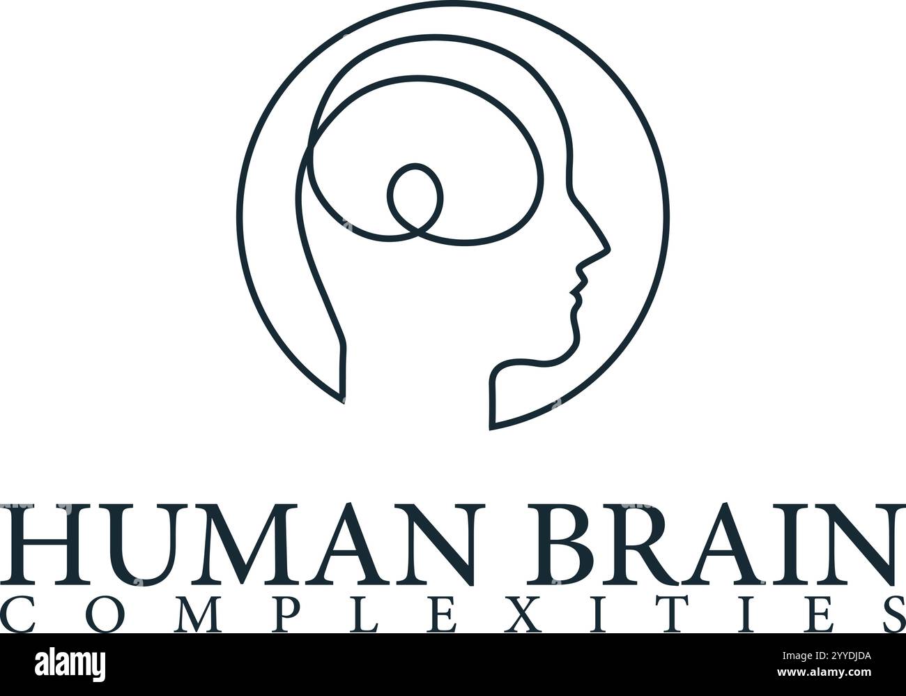 Logo design of human figure and brain outline showing c complexities of ...
