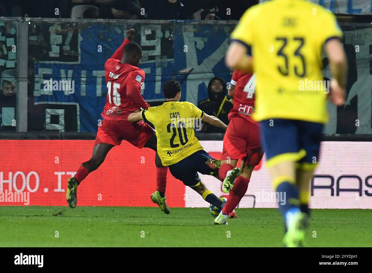 Modena, Italy. 21st Dec, 2024. Giuseppe Caso (Modena) scores 1-0 during ...