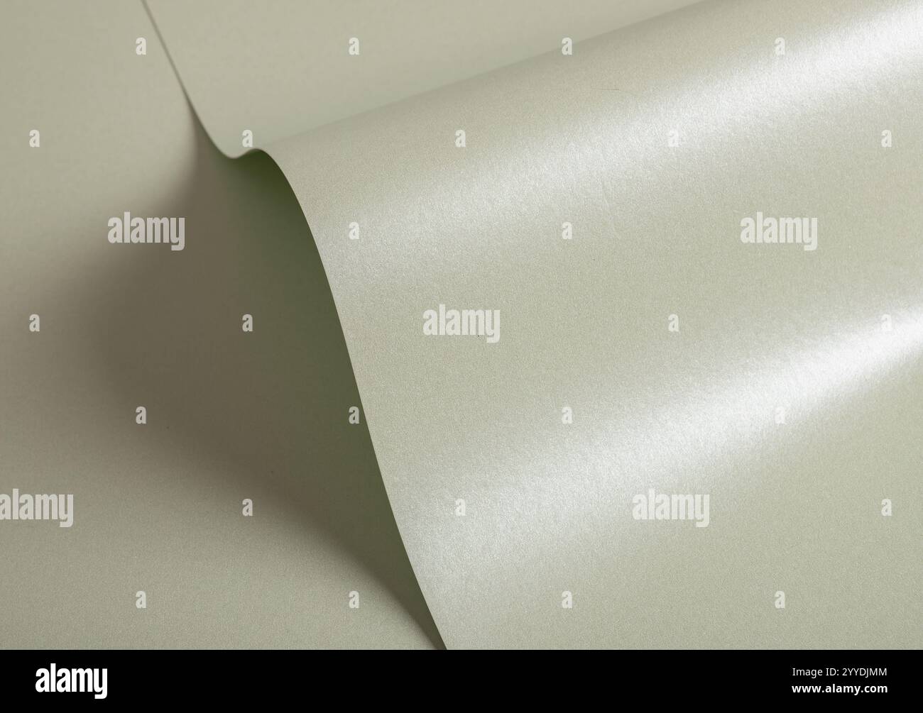 Metallic silvered olive paper texture with a glossy, pearlescent finish ...