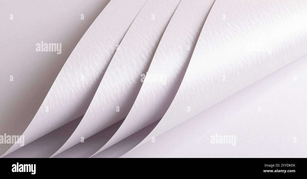 White paper texture with a pearlescent sheen and wavy, overlapping ...
