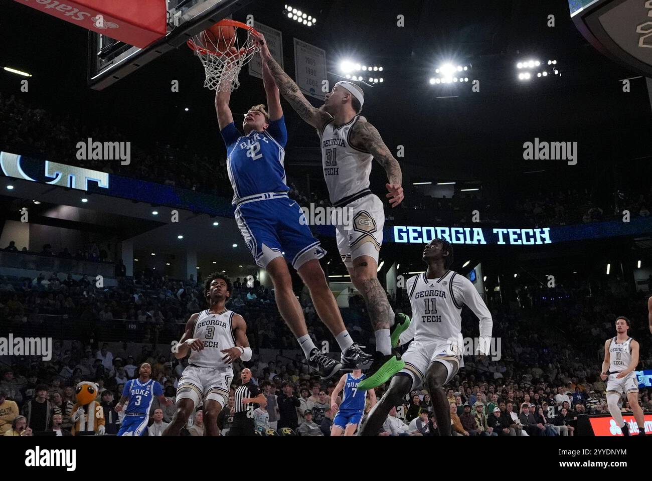 Duke guard Cooper Flagg (2) shoots and scores against Georgia Tech ...