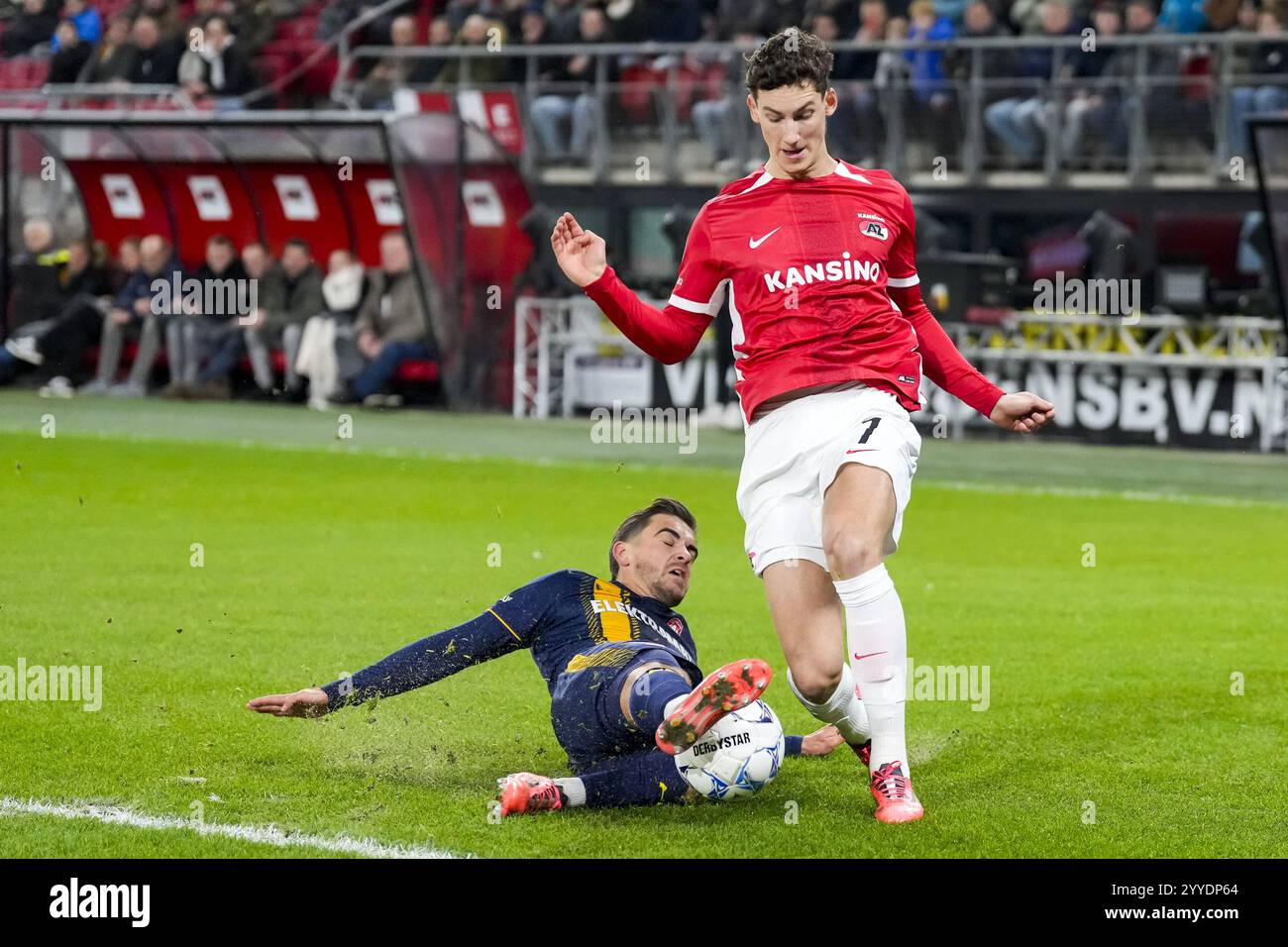 Alkmaar, Netherlands. 21st Dec, 2024. ALKMAAR, 21-12-2024, AFAS stadium ...