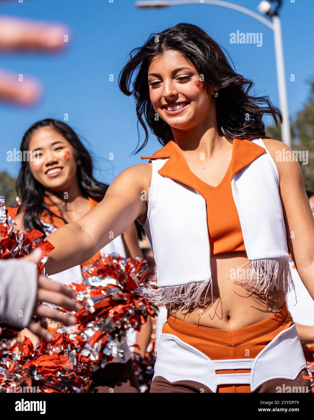Dec 21, 2024.A cheerleader of the Texas Longhorns during the walk in before the game vs the ...