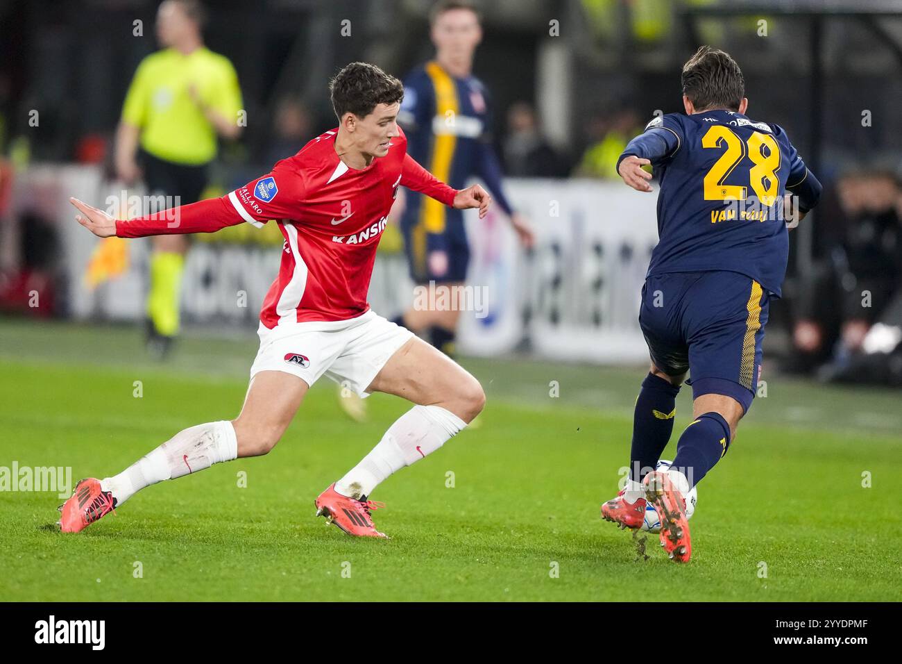 Alkmaar, Netherlands. 21st Dec, 2024. ALKMAAR, 21-12-2024, AFAS stadium ...