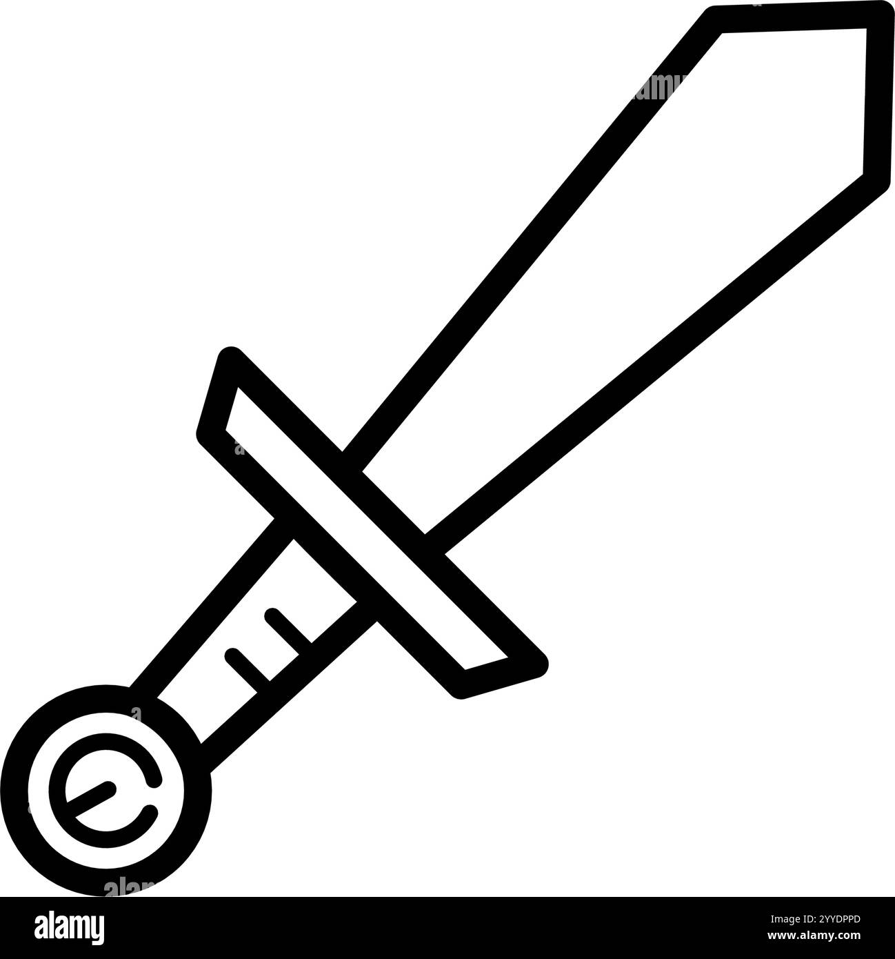 medieval sword - simple vector icon Stock Vector Image & Art - Alamy