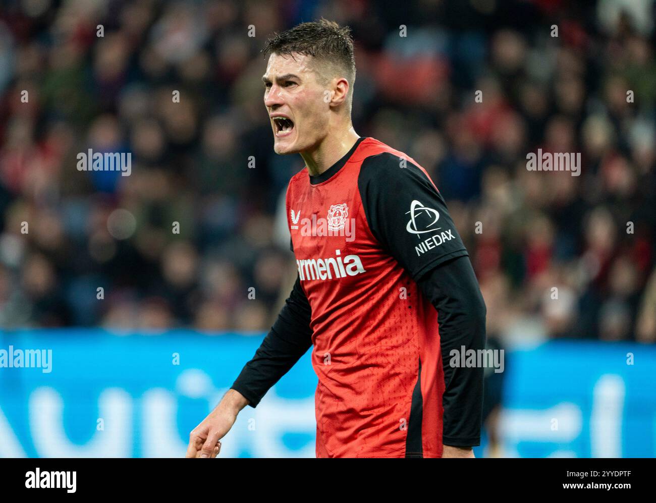 Leverkusen, Deutschland. 21st Dec, 2024. Patrik Schick (Bayer 04 Leverkusen, #14) ist ...