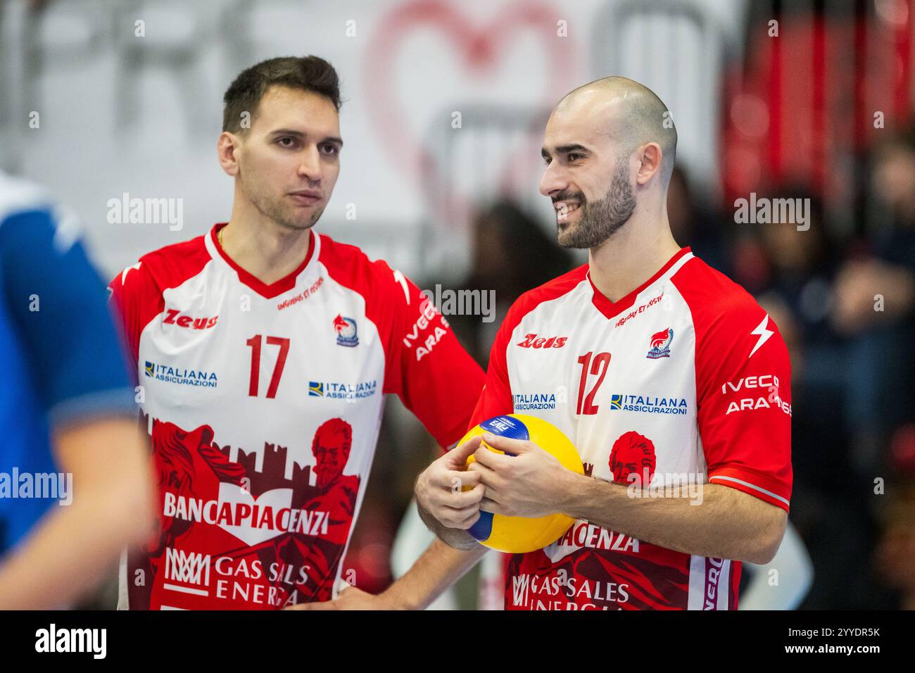 Piacenza, Italy. 21st Dec, 2024. Romano Yuri ( Gas Sales Bluenergy Piacenza ) Galassi Gianluca ...