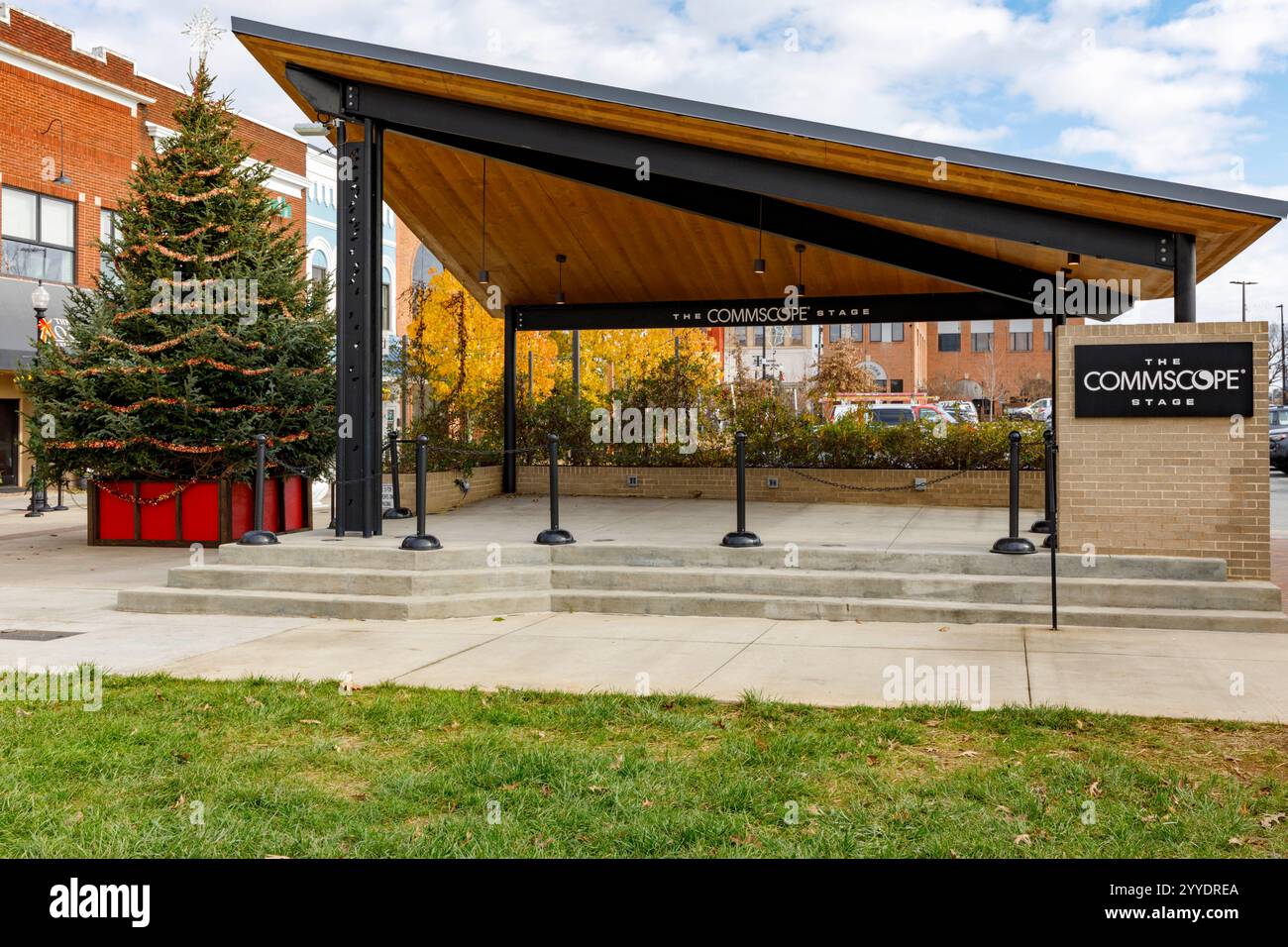 Hickory, North Carolina, USA-19 Dec. 2024: The Commscope Stage, an ...