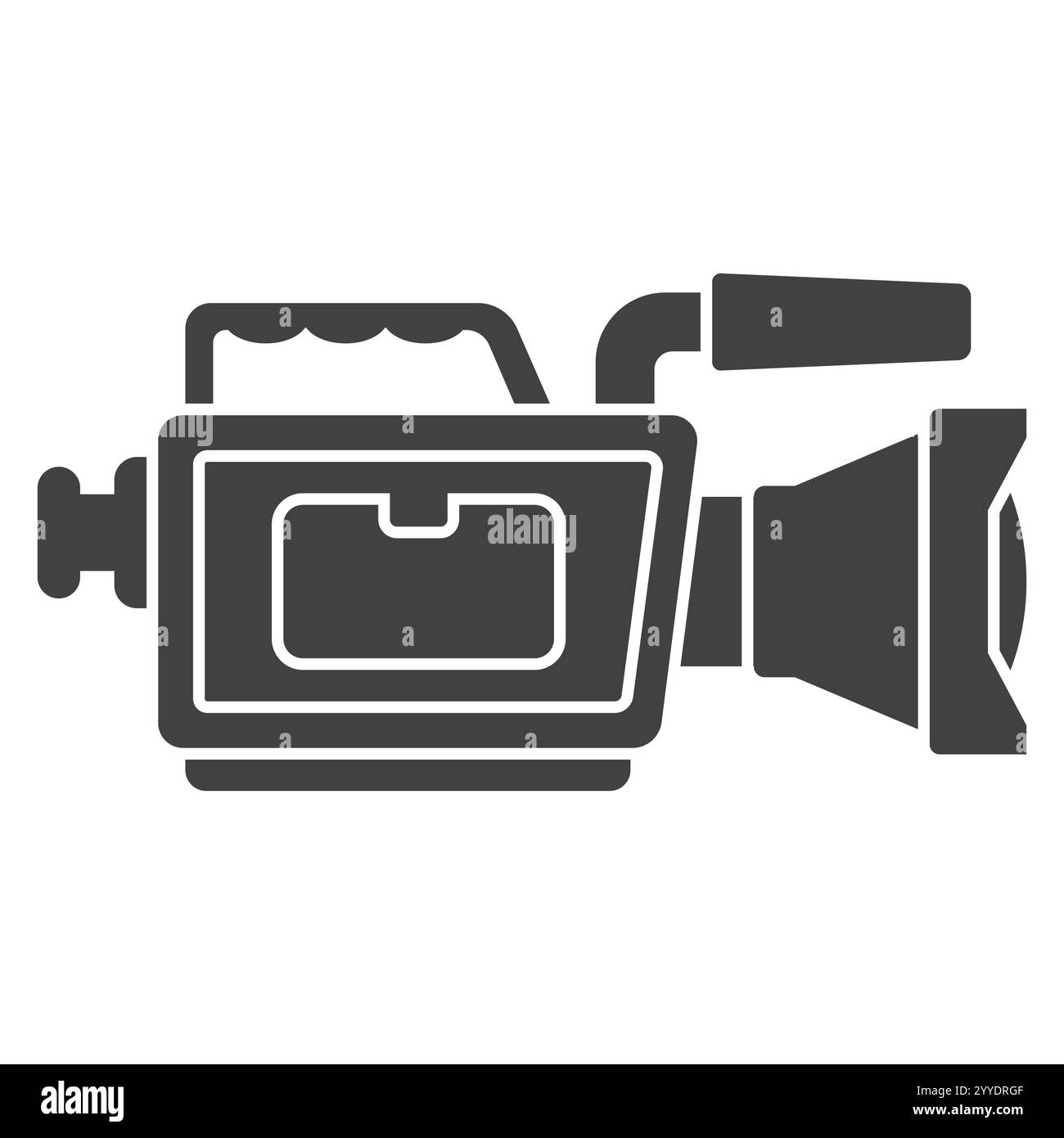 black icon video camera from the 90s. filming tv shows Stock Vector ...