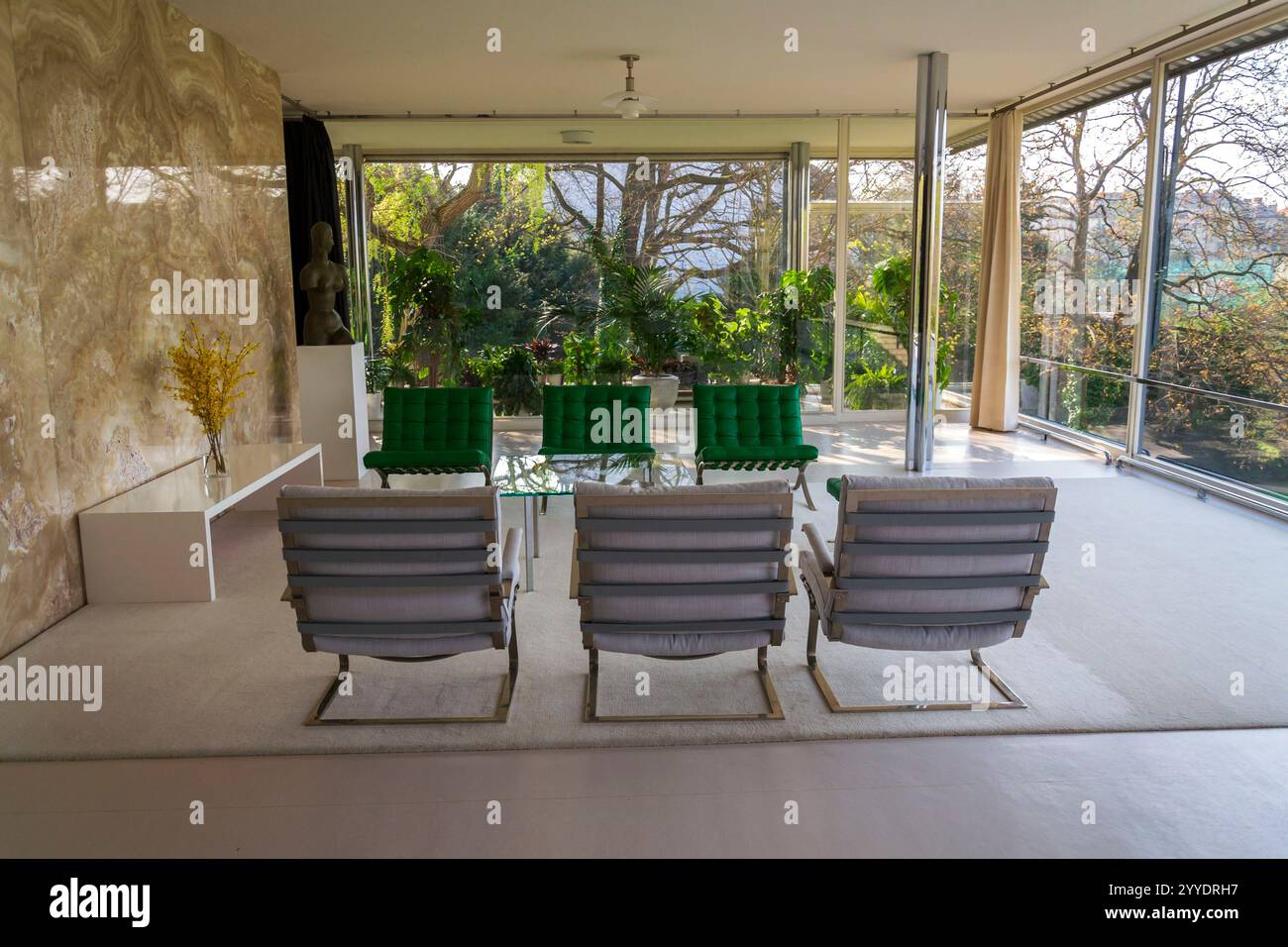 Villa Tugendhat by architect Ludwig Mies van der Rohe built in 1929-1930, modern functionalism ...