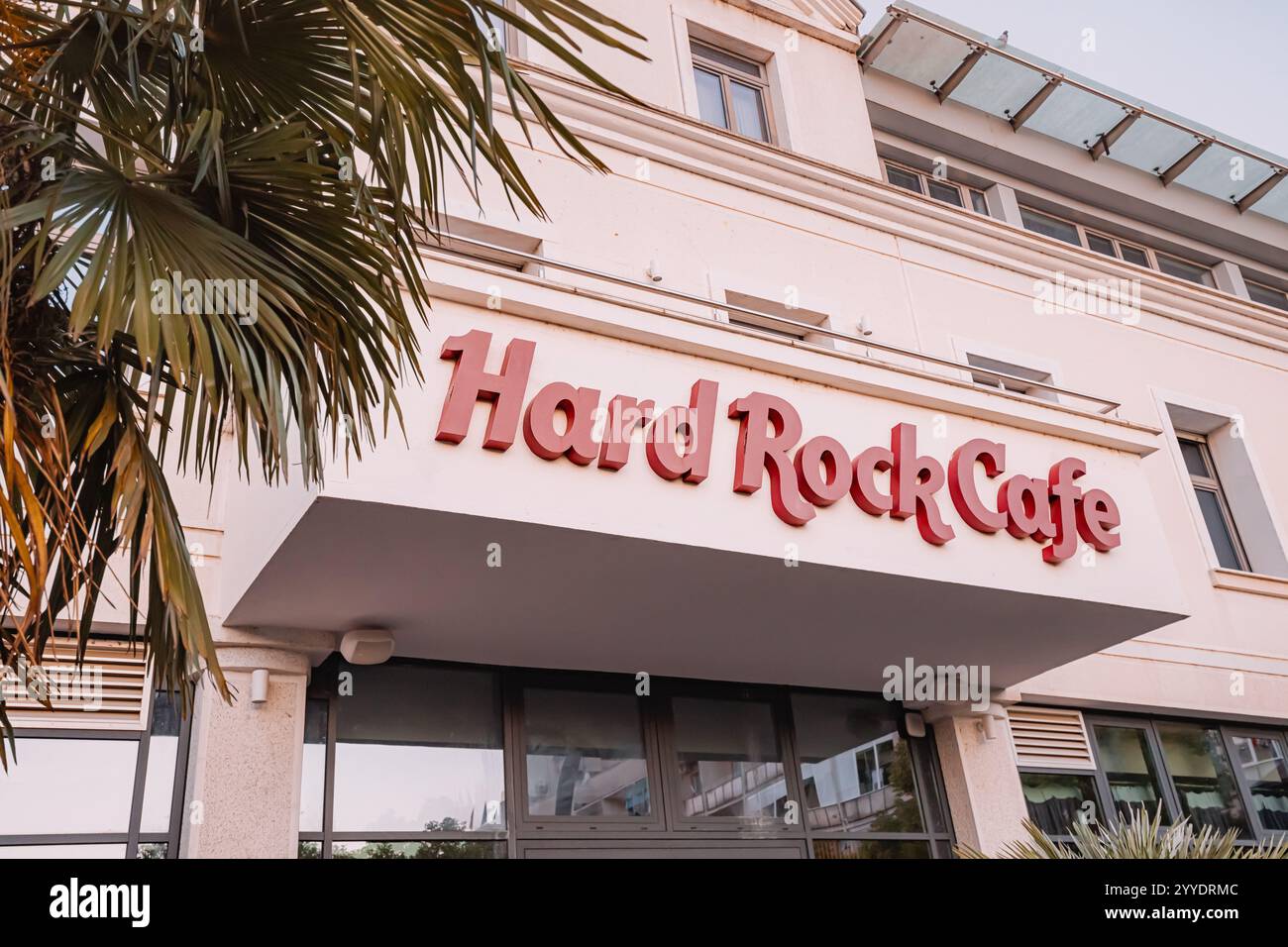 22 October 2024, Podgorica, Montenegro: iconic Hard Rock Cafe, a famous ...