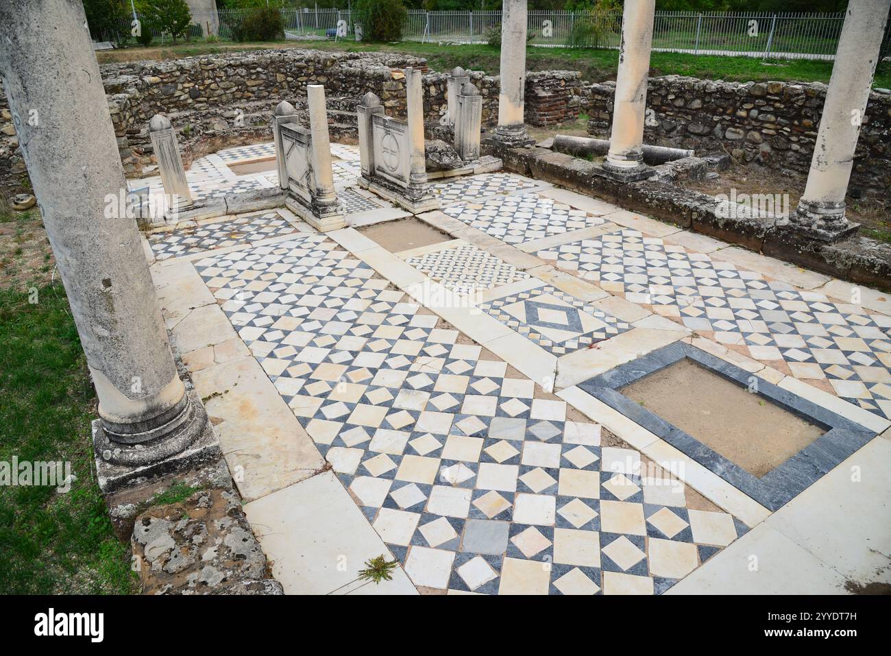 A view of the ancient city of Heraclea in Bitola, Macedonia Stock Photo ...