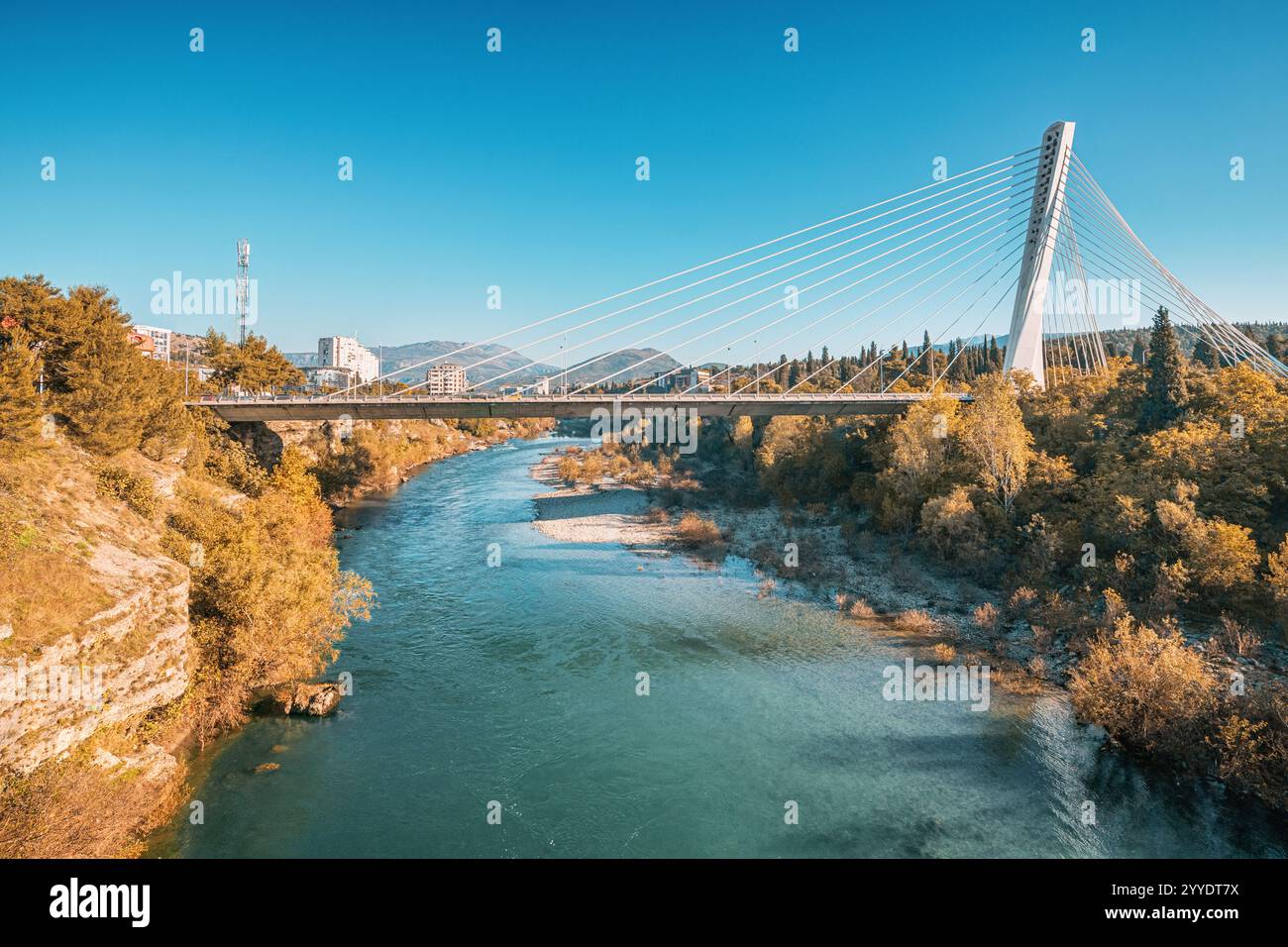 beautiful bridge at sunset, standing as a key tourist attraction in ...