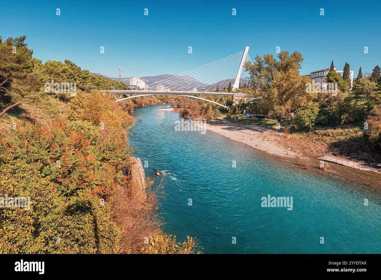 beautiful bridge at sunset, standing as a key tourist attraction in ...