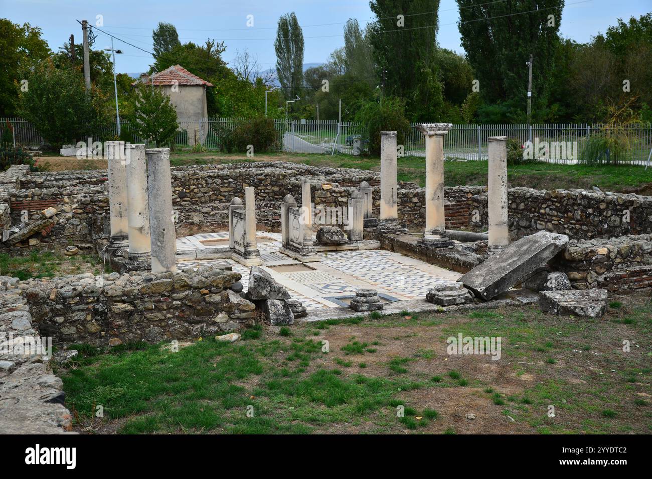 A view of the ancient city of Heraclea in Bitola, Macedonia Stock Photo ...