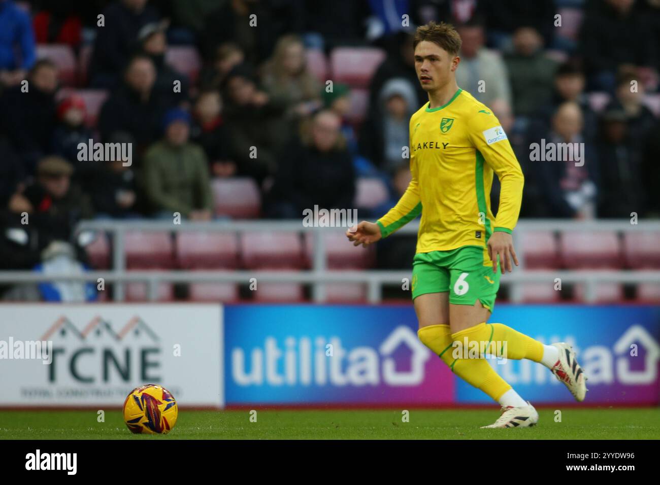 Norwich City's Callum Doyle passes the ball during the Sky Bet ...