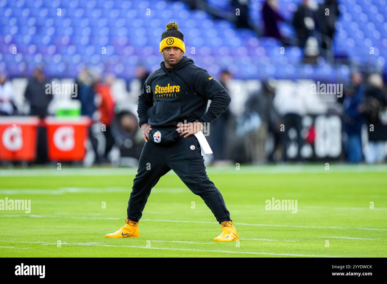 Pittsburgh Steelers quarterback Russell Wilson works out prior to an ...