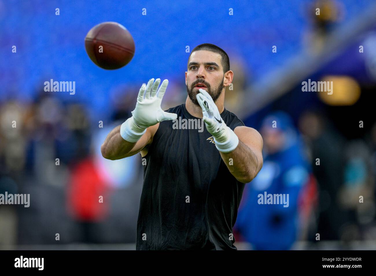 Baltimore Ravens tight end Mark Andrews works out prior to an NFL ...