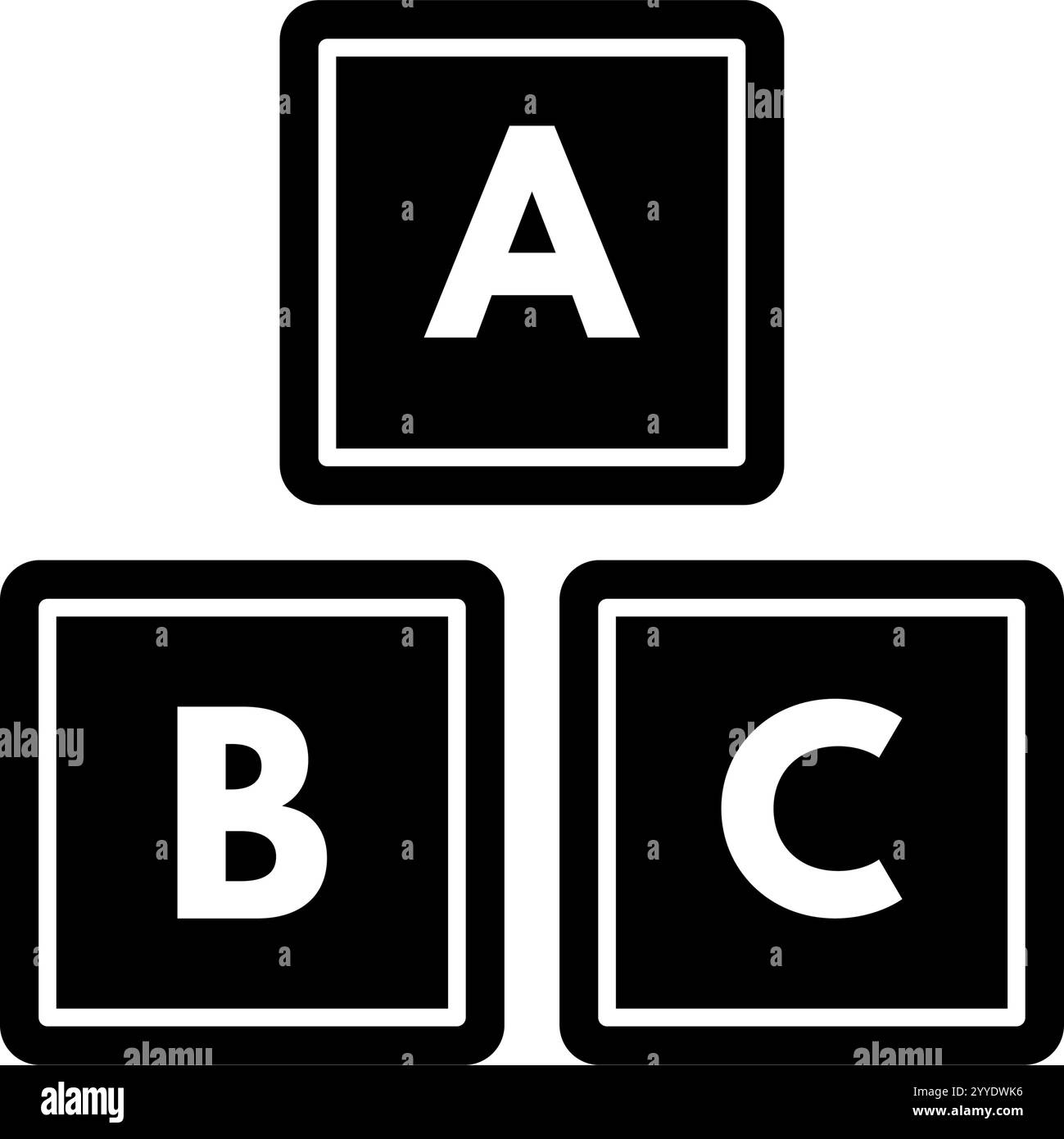 Blocks baby toy Black and White Stock Photos & Images - Alamy