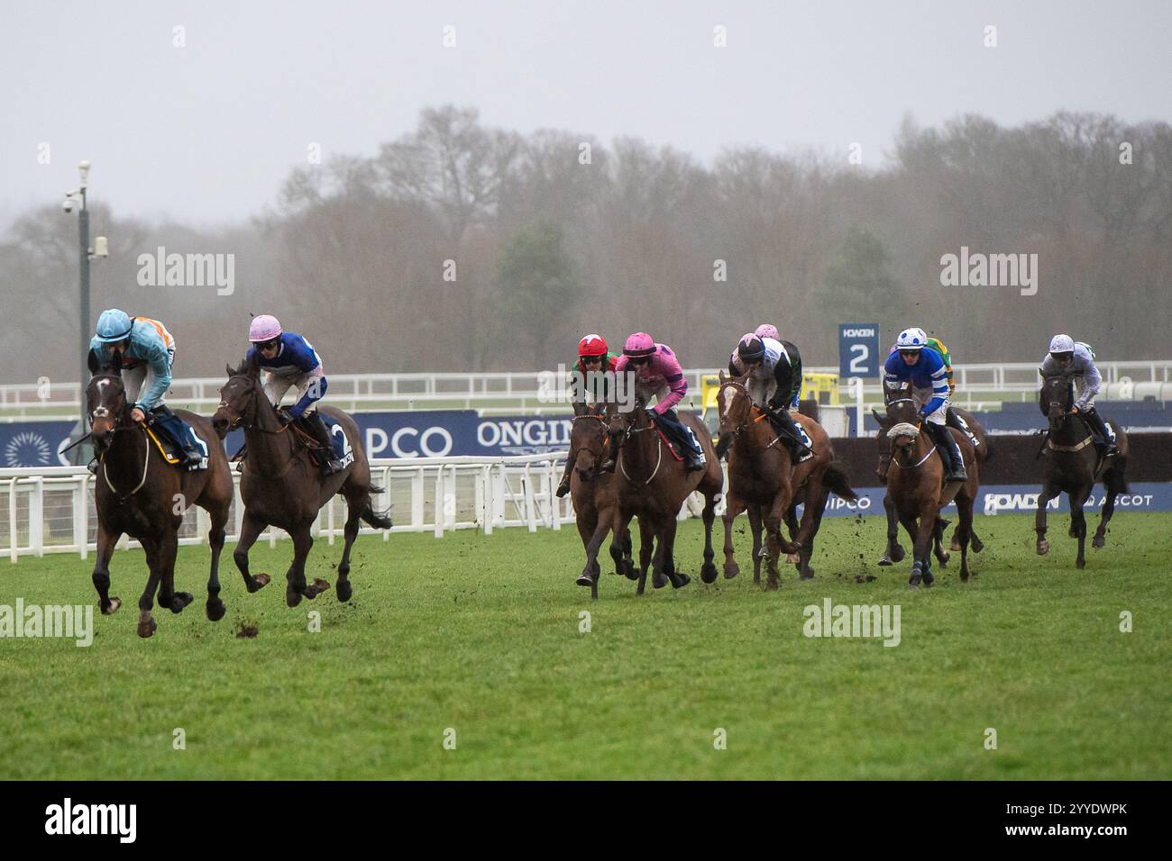 Ascot, Berkshire, UK. 21st December, 2024. Riders in The Howden Long ...