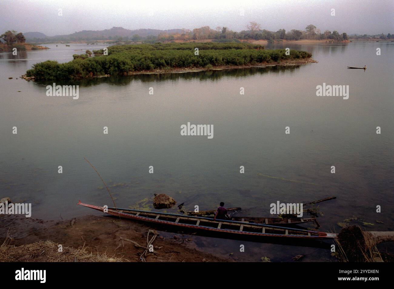 Laos, Si phan don: Mekong river islands Stock Photo - Alamy